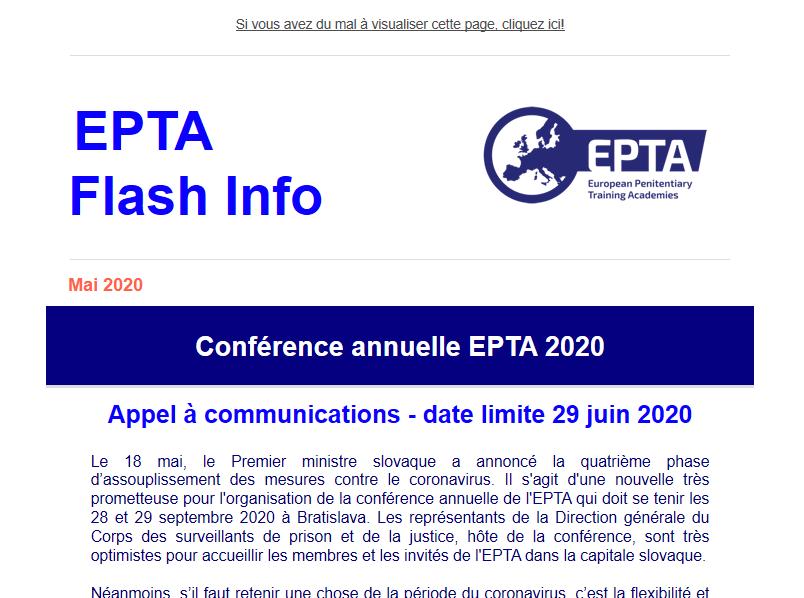 EPTA - European Penitentiary Training Academies Network » EPTA Newsflash is also available in ...